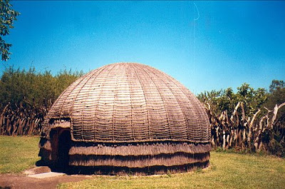 the best time of the day: zulu huts.