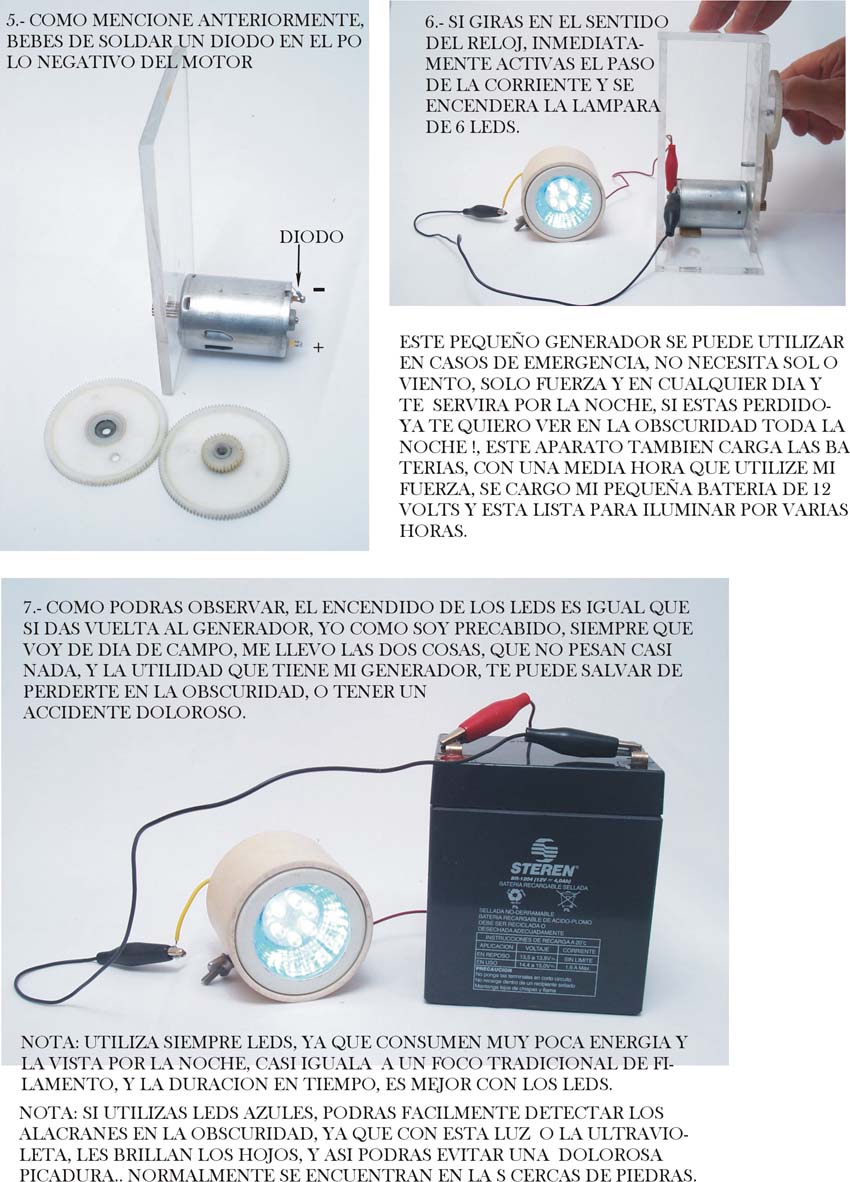 Generadores a Motores: Como construir un mini generador de corriente