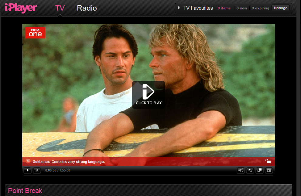 BBC iPlayer: Point Break (1991) | FADED GLAMOUR