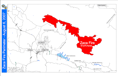 CFN - CALIFORNIA FIRE NEWS - CAL FIRE NEWS : ZACA Fire perimeter map ...