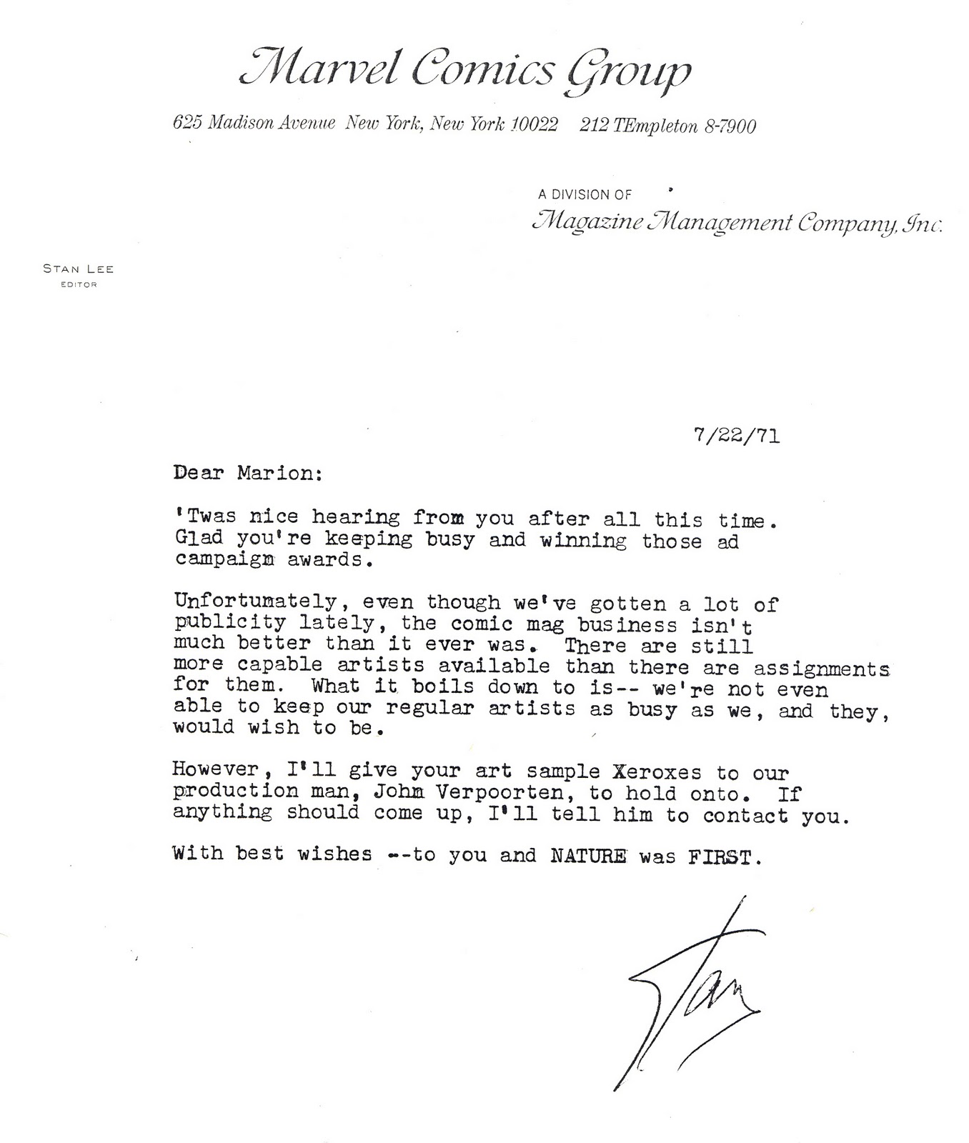 Timely-Atlas-Comics: Marion Sitton : The Interview