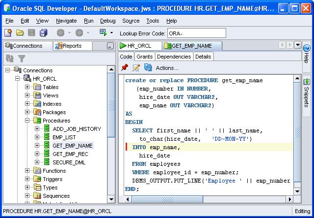 Praveen's blog: How to debug Procedures with SQL Developer..?