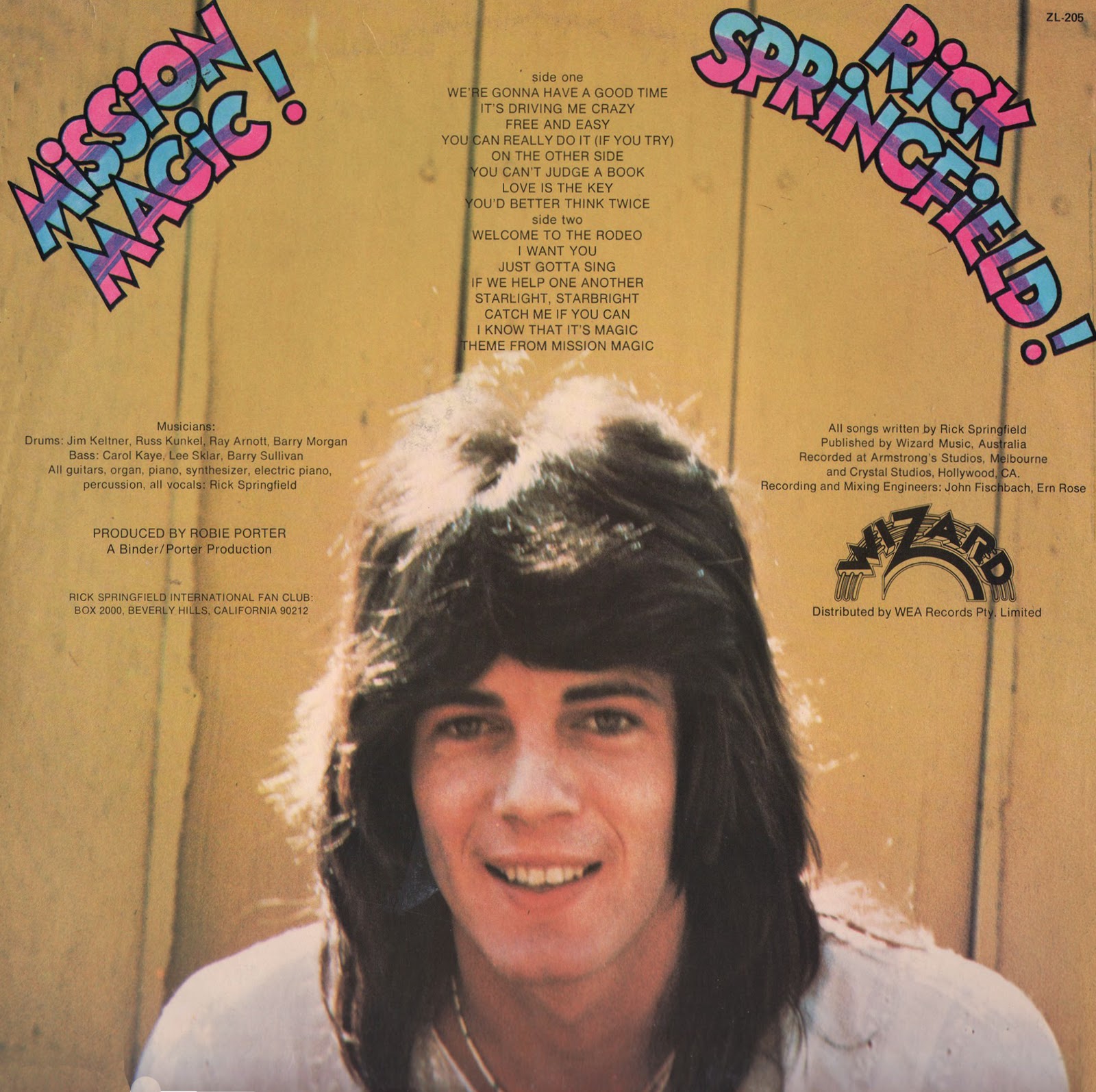 I Got Your Back!: Rick Springfield - Mission Magic 1974