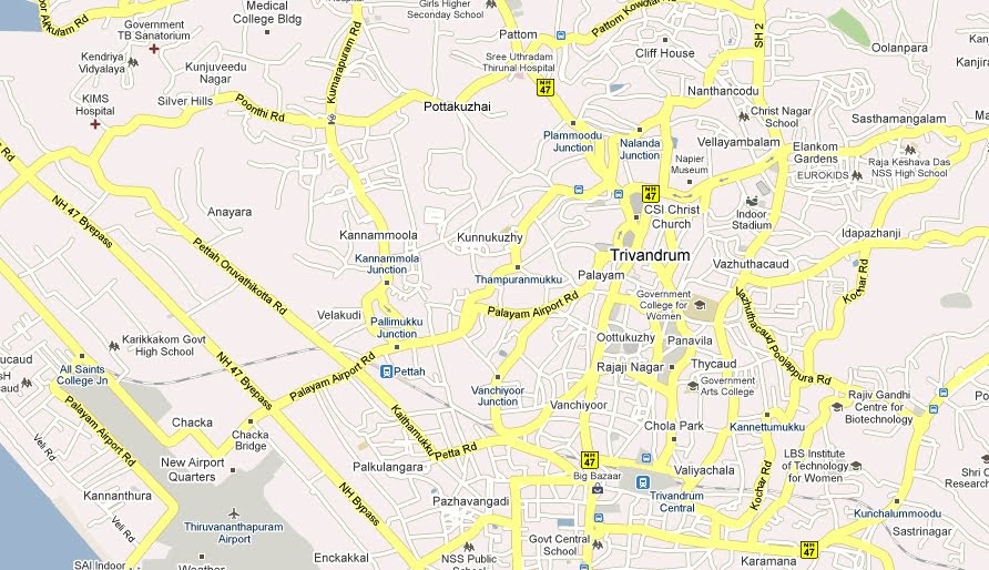 Trivandrum Map | Trivandrum Thiruvananthapuram Kerala News, Events ...