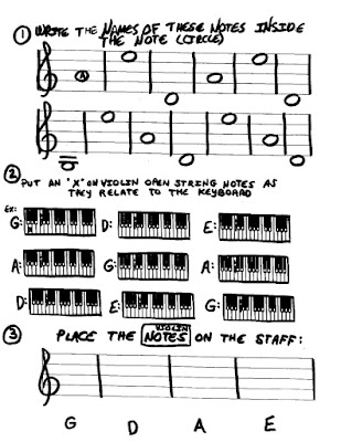 Miss Jacobson's Music: VIOLIN OPEN STRINGS TO KEYBOARD NOTE READING ...