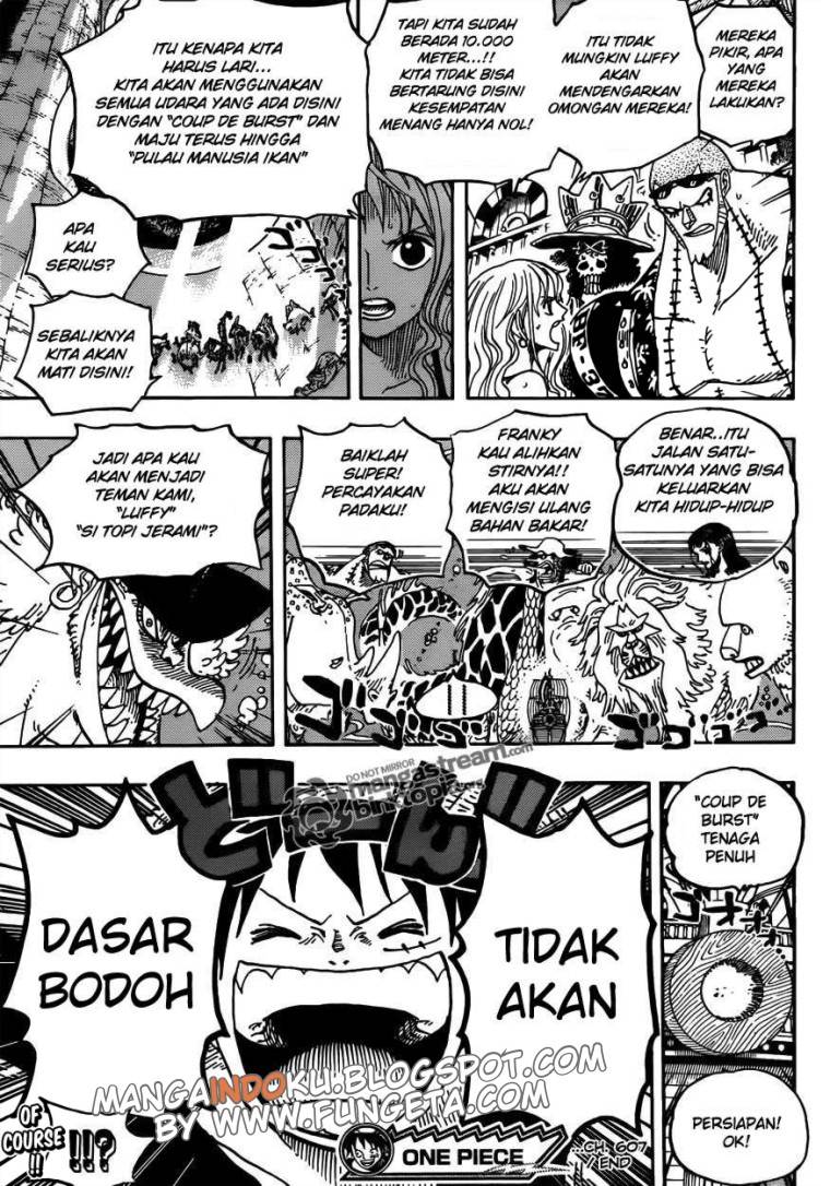 MANGA ONE PIECE CHAPTER 607 - 10.000 METER DI DASAR LAUT | Komik Bahasa ...