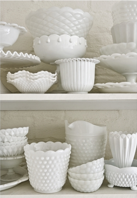 sophisticating: sophisticated traditions: milk glass