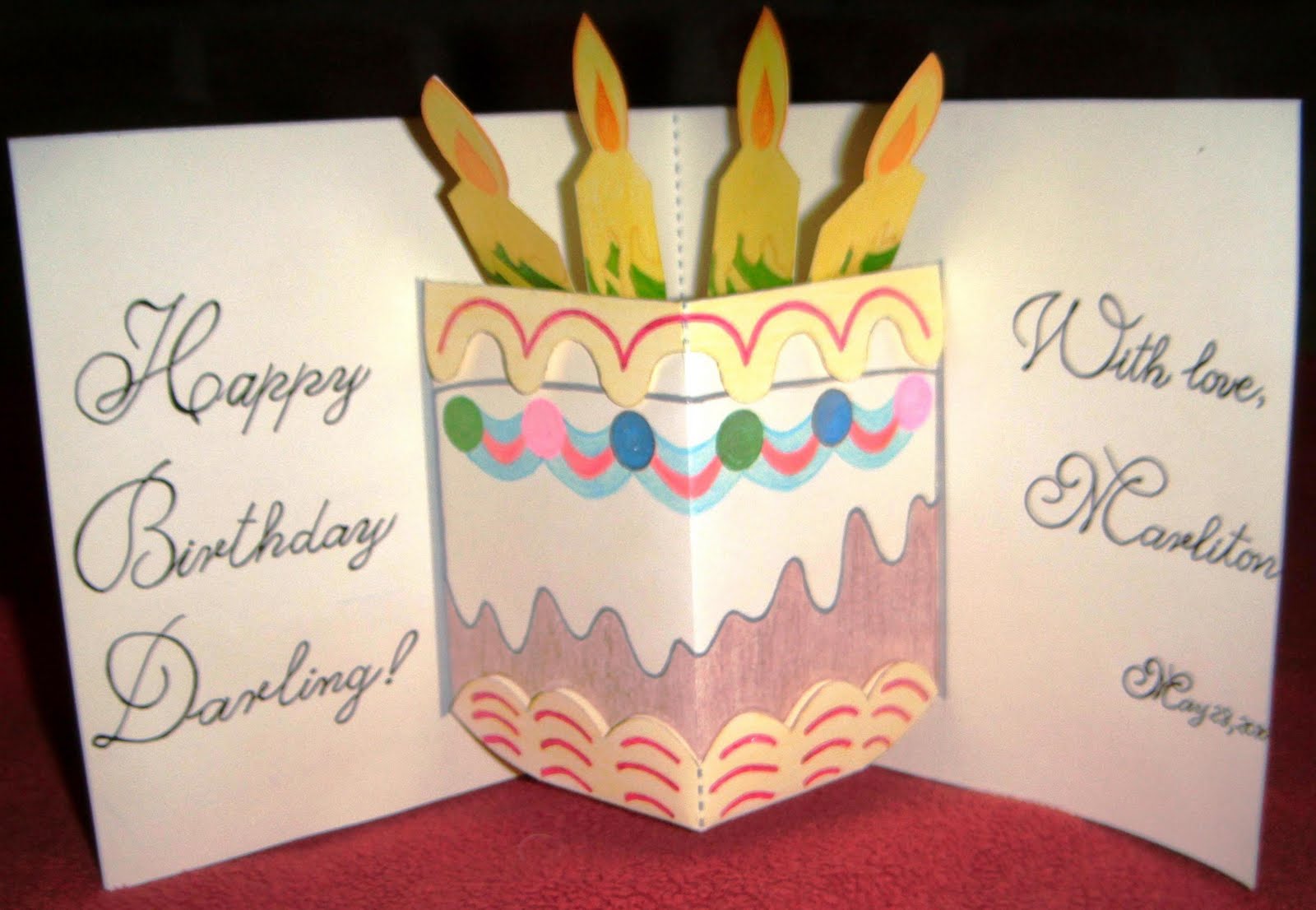 Marliton's Work Arts: Hand Made Birthday Cards
