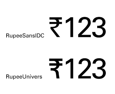 Typography for the common man: Rupee Symbol for Sans Serif fonts