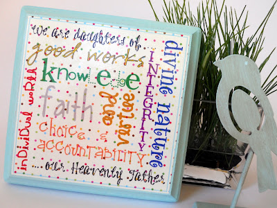 Just Another Hang Up: Young Women Values Plaque & an Important Plaque ...