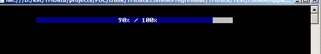 it's a code thing: Windows Console progress bar