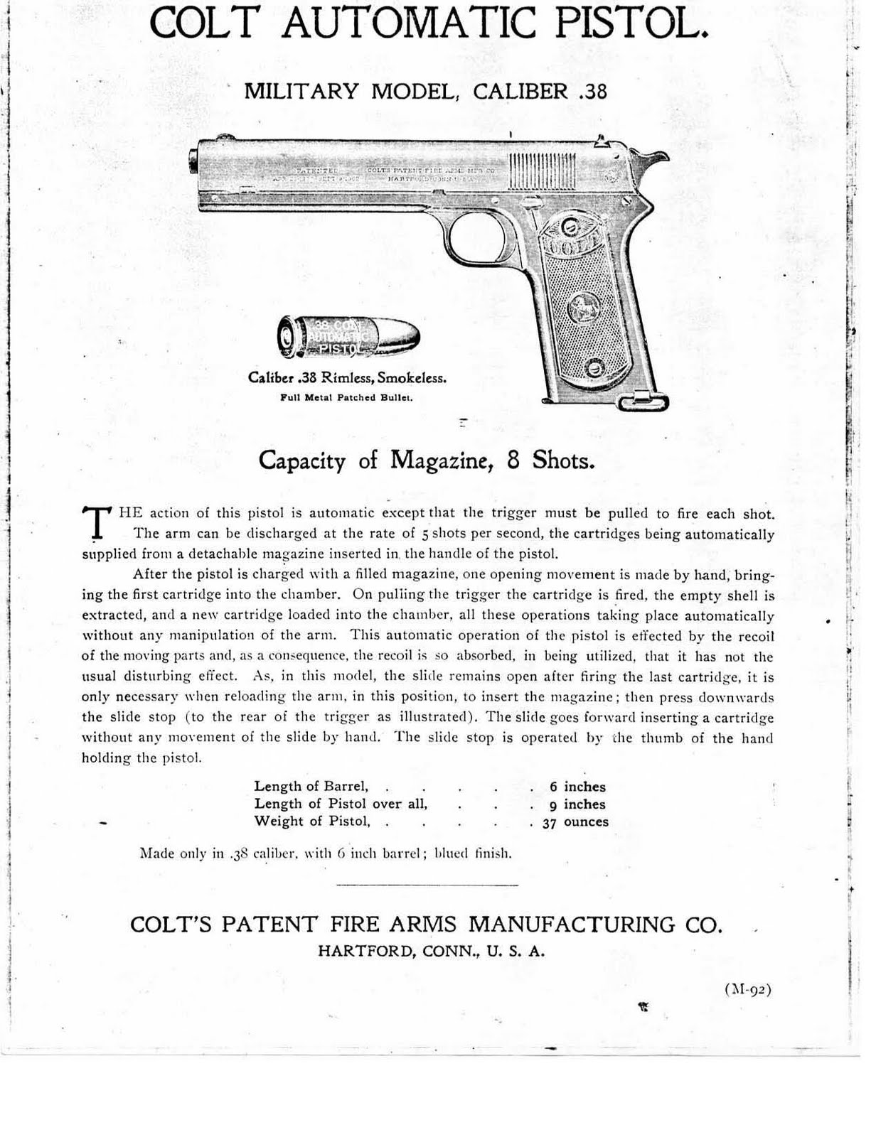 Another Day.....Another.....: Retro Sunday The Colt Model 1902 Military