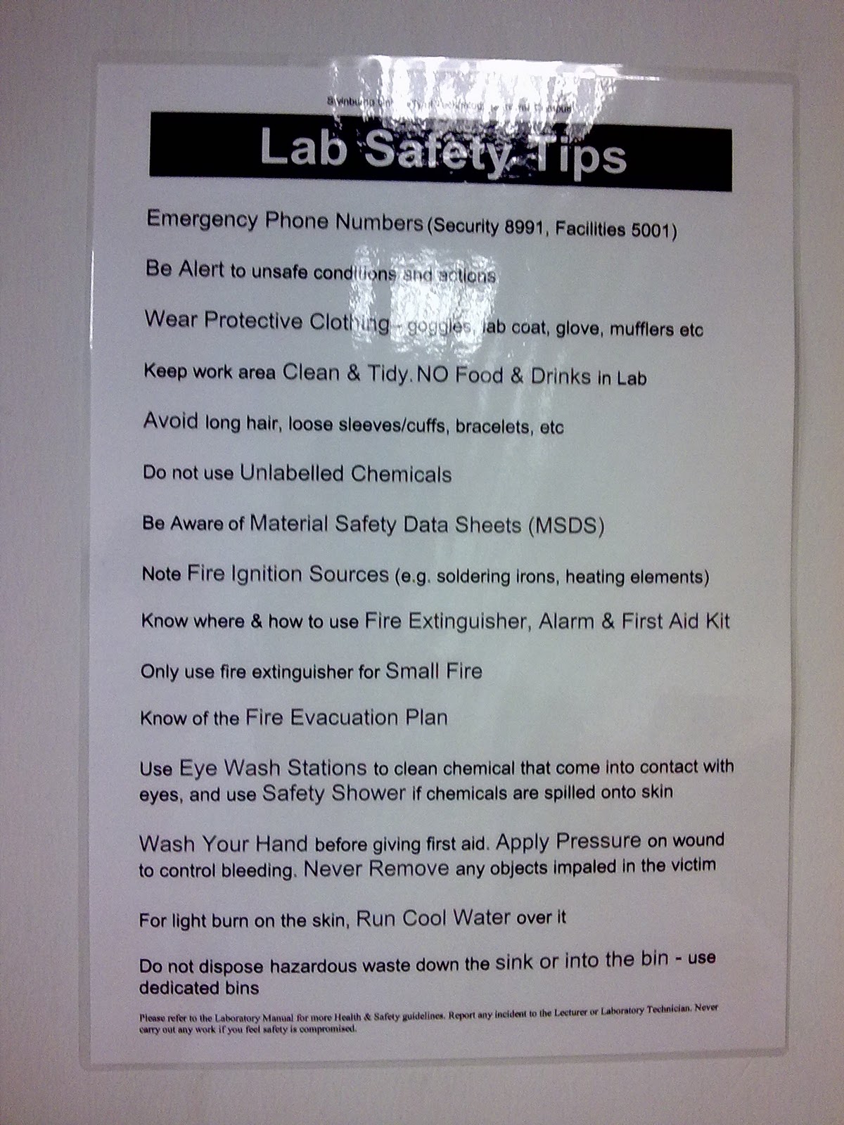 HARPACTIRINAE BIOTECHNOLOGY: Safety features in the lAb