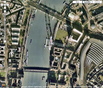 View from satellite: London Eye