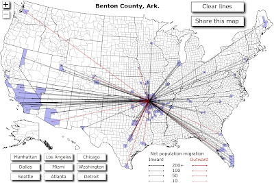 The Rural Blog: Interactive map shows migration to and from individual ...