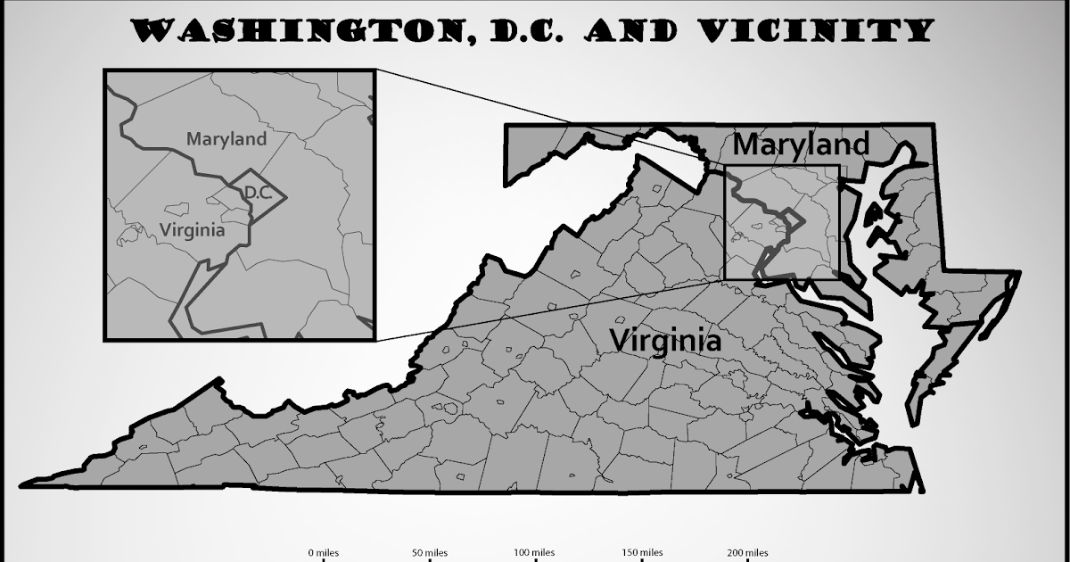 Washington Dc Maryland And Virginia Map - United States Map