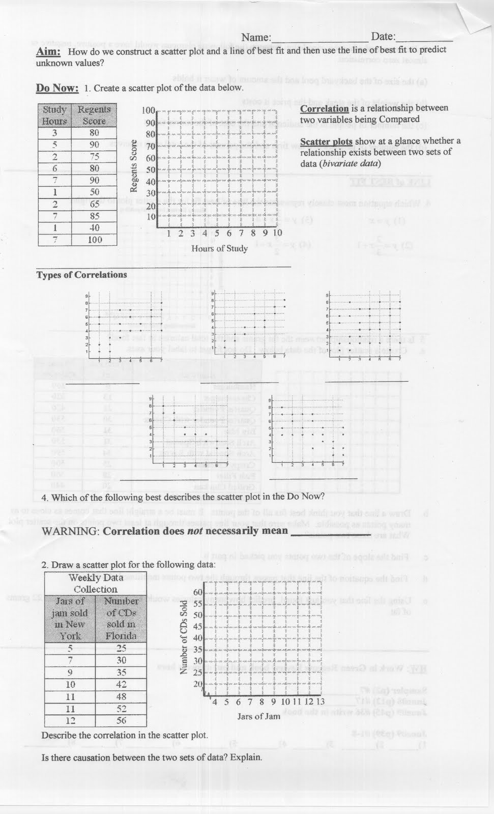 Mr Napoli s Algebra Aim What Do We Mean By Scatter Plots And How Do mr-napoli-s-algebra-aim-what-do-we-mean-by-scatter-plots-and-how-do