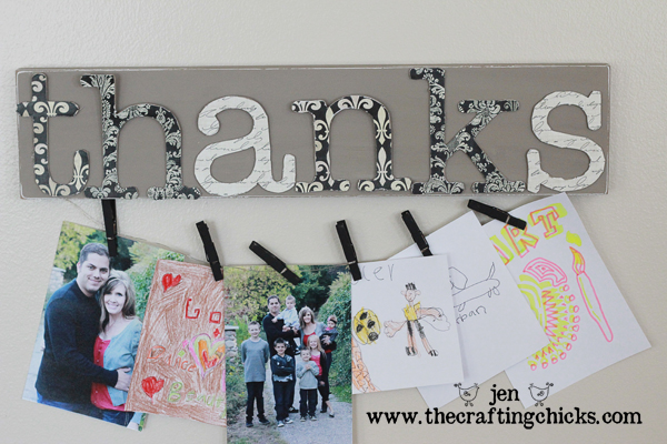 Crafts and Deals: {thanks picture board display..}