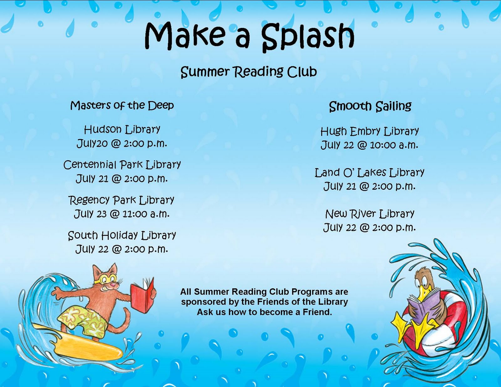 Join in the Fun @ Make A Splash: Summer Reading Club | PCLS YOUTH ...