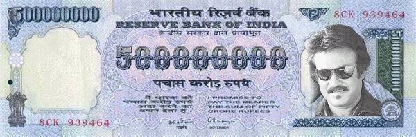 Rajni's 5 Crore Note