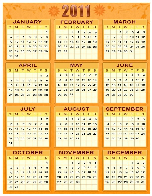 wallalaf: 2011 calendar with holidays wallpaper