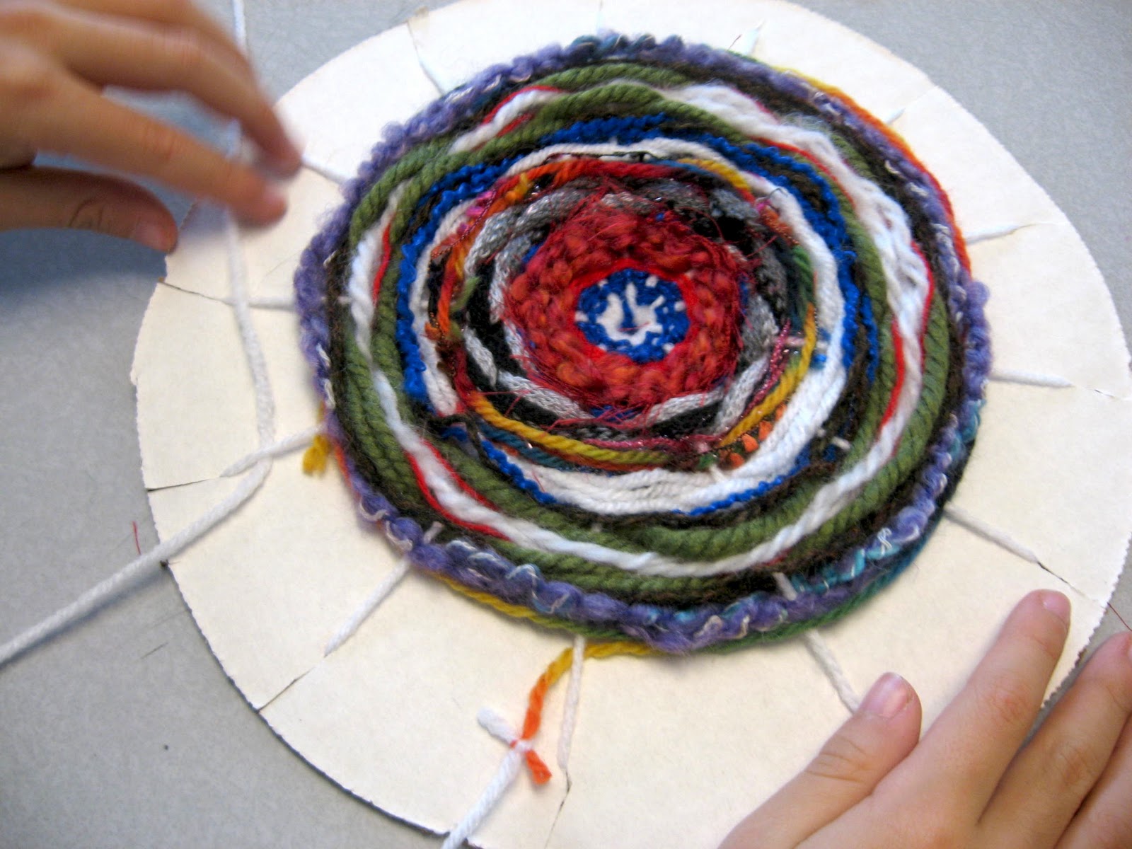 Art is Basic-- Art Teacher Blog: Circular Weaving