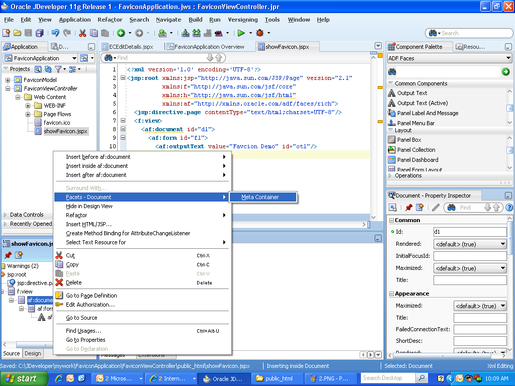 Oracle ADF: Favicon Icon In ADF