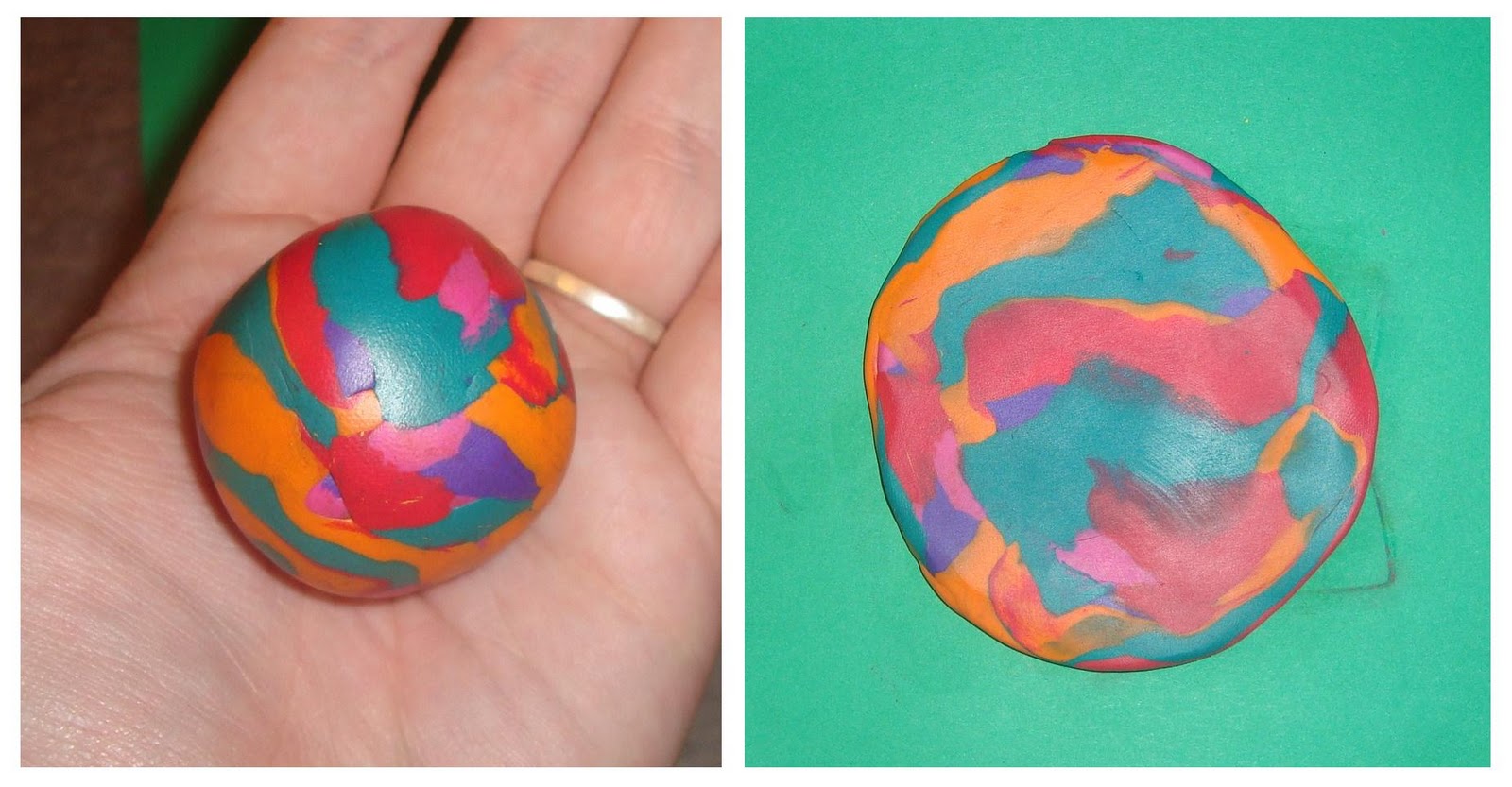 Handmade Happiness: Polymer clay peace star ornament