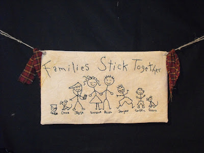 Artsy Craftsy Folks Primitives: Personalized Stick People Primitive ...