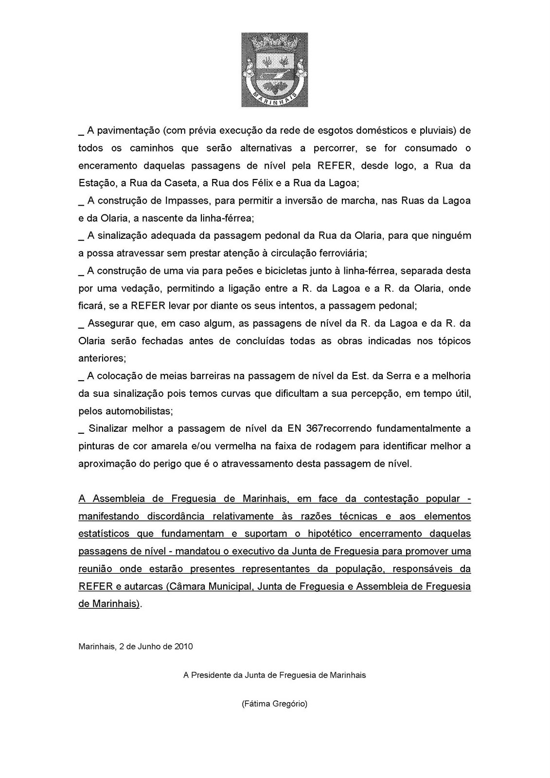 Fazer por Salvaterra, Fazer por Todos Nós: O DEVER DE INFORMAR