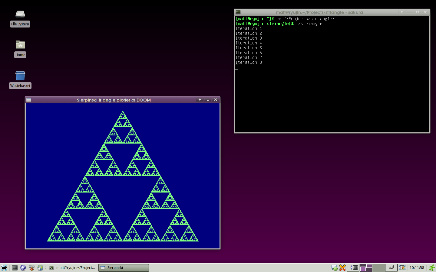Fundamental Fly Wrap: Sierpinski triangles, oh my