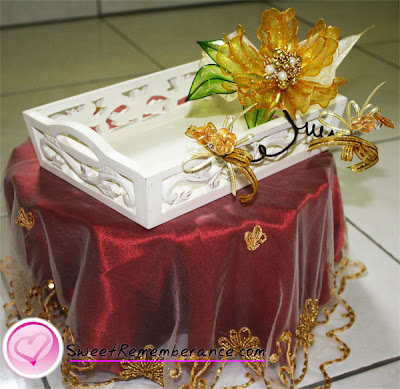 Sweet Rememberance: Dulang Kayu Putih Berukir (Bunga Dulang Dip Coklat ...