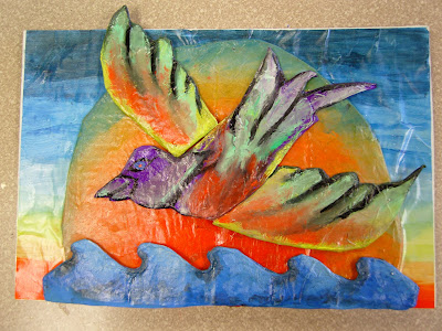 The Button Studio: Paper Mache Relief Projects