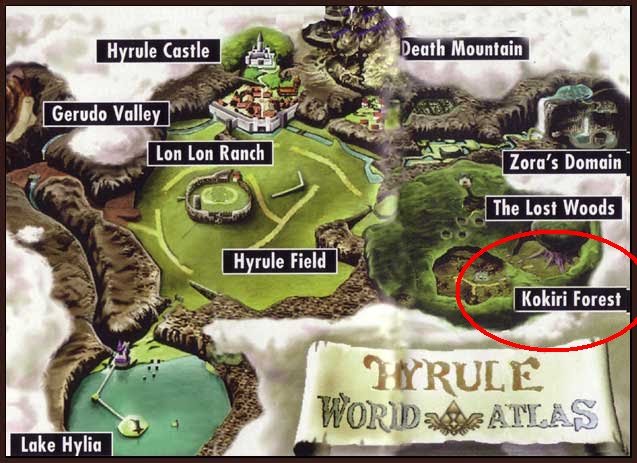 Hyrule Map: Áreas importantes de Hyrule - Kokiri Forest