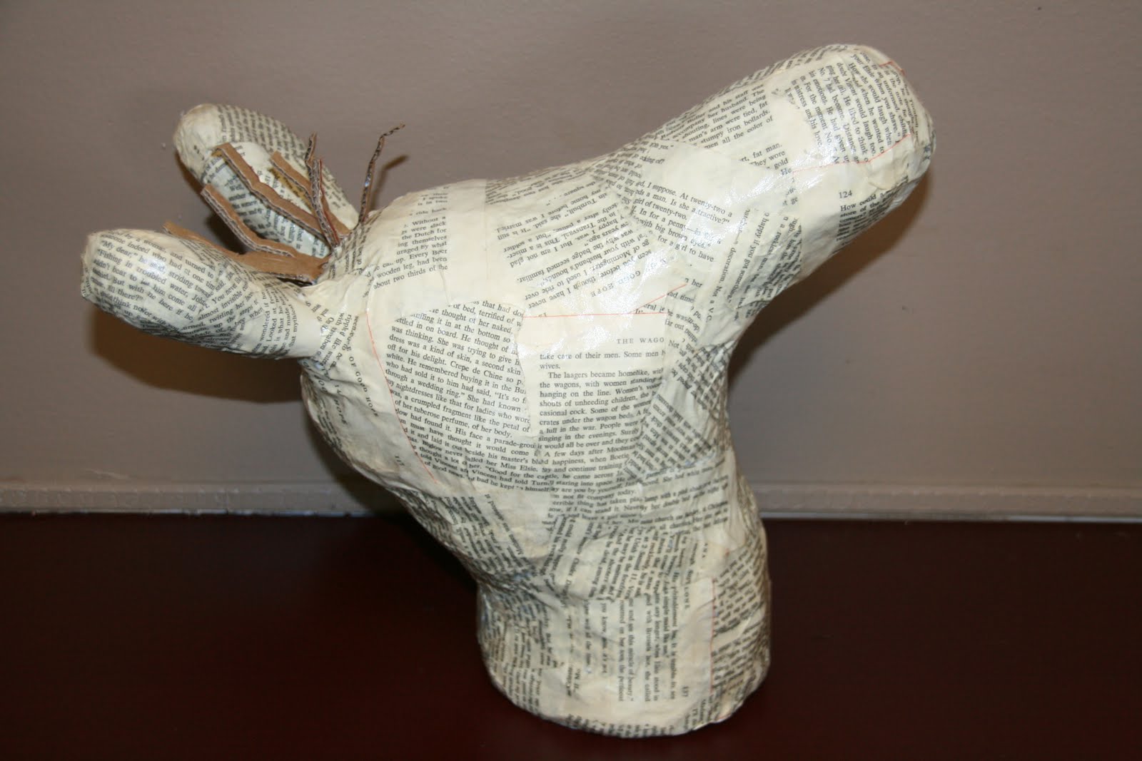 retropolitan: Anthro Knock Off- Paper Mache Zebra Bust Mini Tutorial