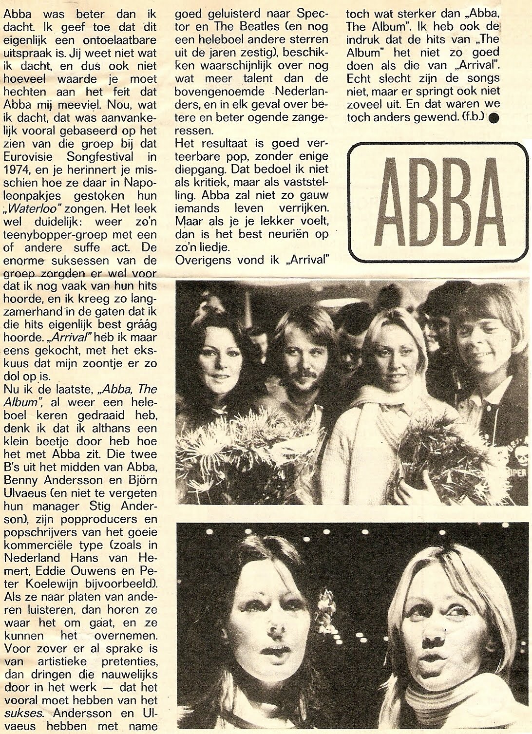 ABBA The Articles: Studio, 1978: ABBA (The Album album review)