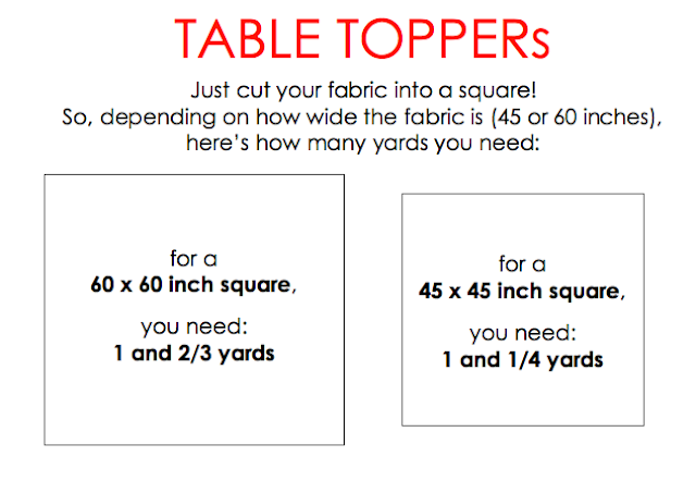Table Toppers - MADE EVERYDAY