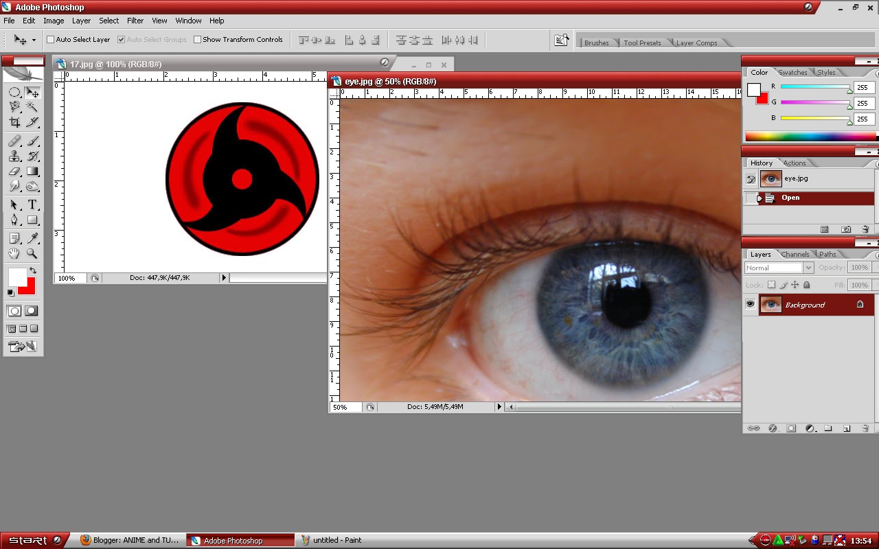 How to make sharingan eye (photoshop) ~ ANIME and TUTORIAL