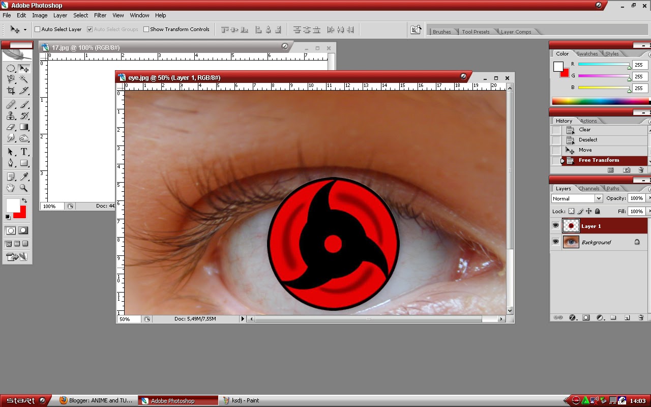 How to make sharingan eye (photoshop) ~ ANIME and TUTORIAL