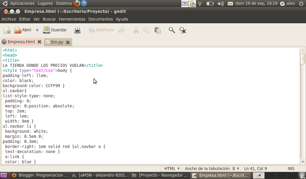 Programacion web y laboratorio de programacion web