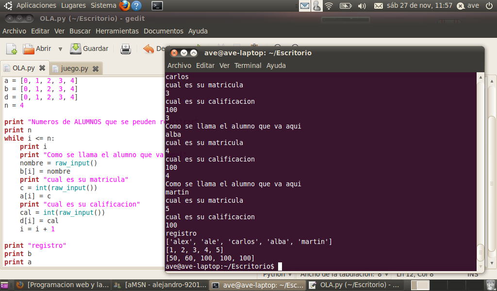 laboratorio de lenguajes de programacion: Lenguaje python