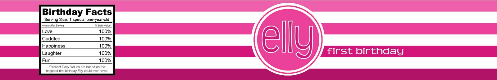 MY BOURNE IDENTITY: Elly's First Birthday