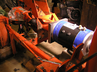Electric Tractor Conversion: Motor Attached!