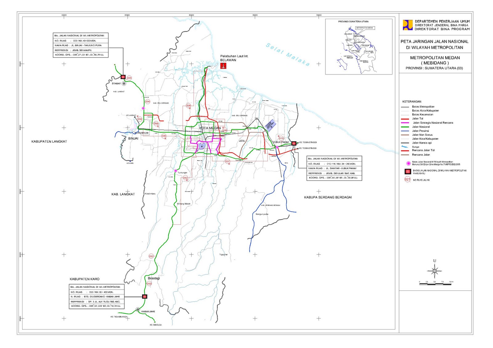SATKER PELAKSANAAN JALAN NASIONAL METROPOLITAN MEDAN: Peta Jaringan ...