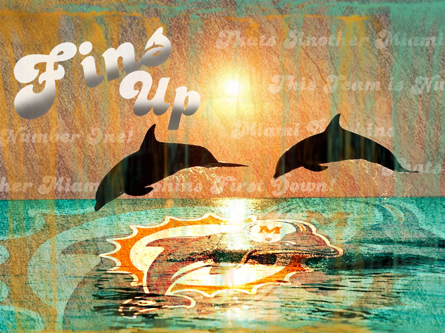 Alex T Design: Fins-Up_Miami Dolphins Poster
