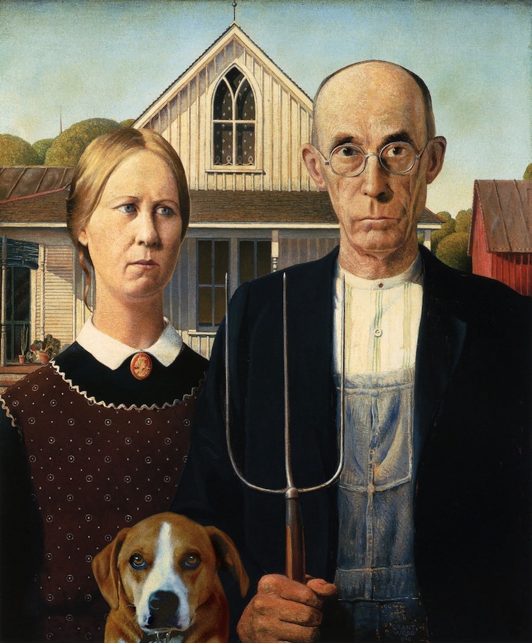 A Little Brown Blog: American Gothic with Dog