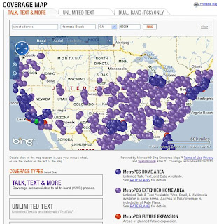 Metro Pcs Service Map | Color 2018