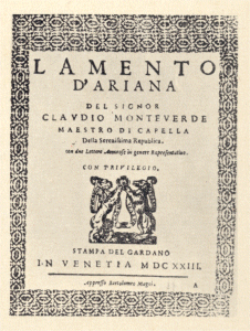 Harmoniae: Claudio Monteverdi: Il lamento di Arianna (1608)