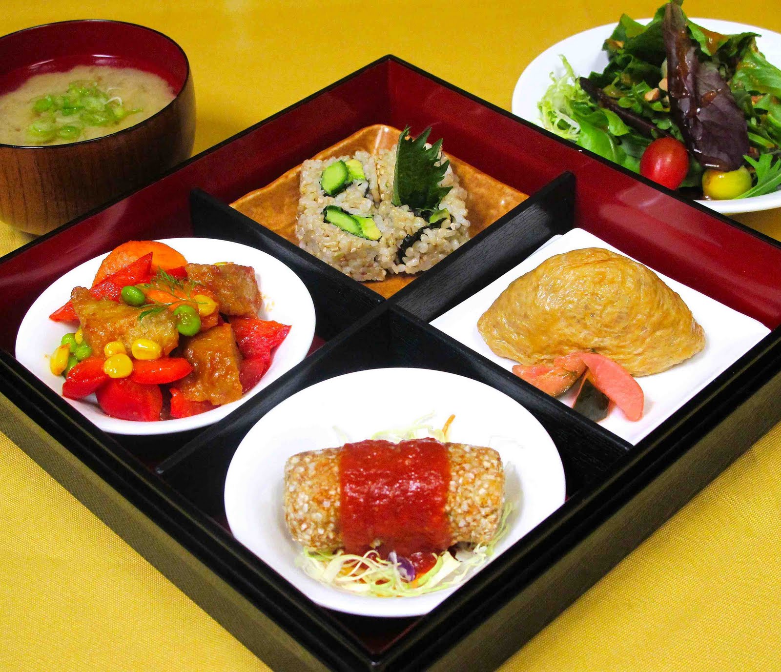 Japanese Vegan Macrobiotic Dining: New Lunch Bento Box