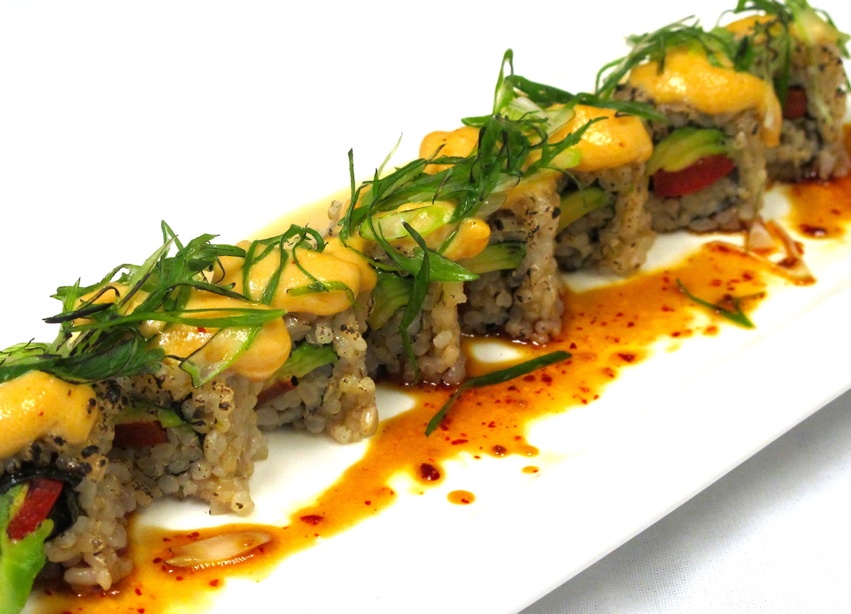 Japanese Vegan Macrobiotic Dining: Vegan "Nigiri" Sushi and New Sushi Roll